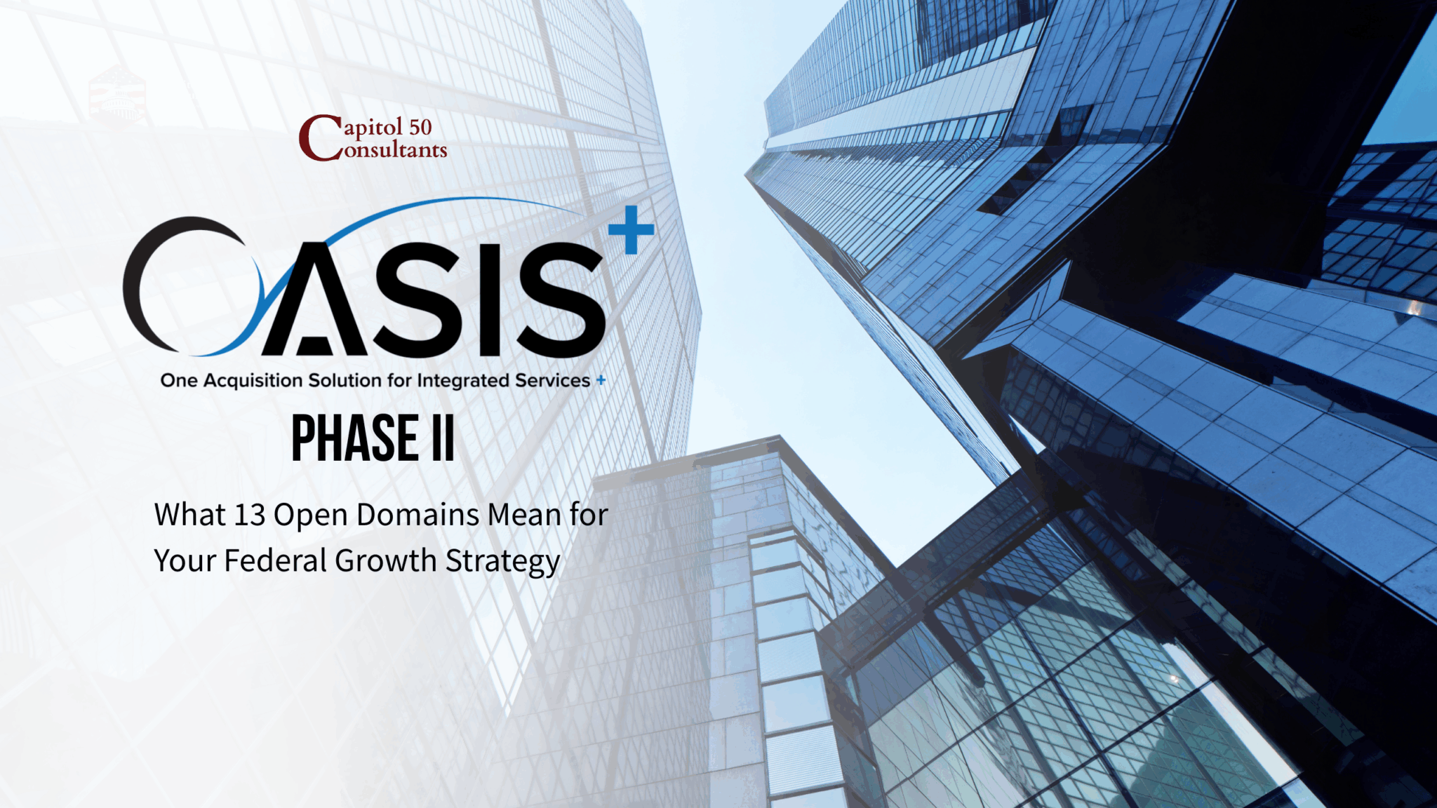 Capitol 50 | OASIS+ Phase II Is Here: What 13 Open Domains Mean for ...